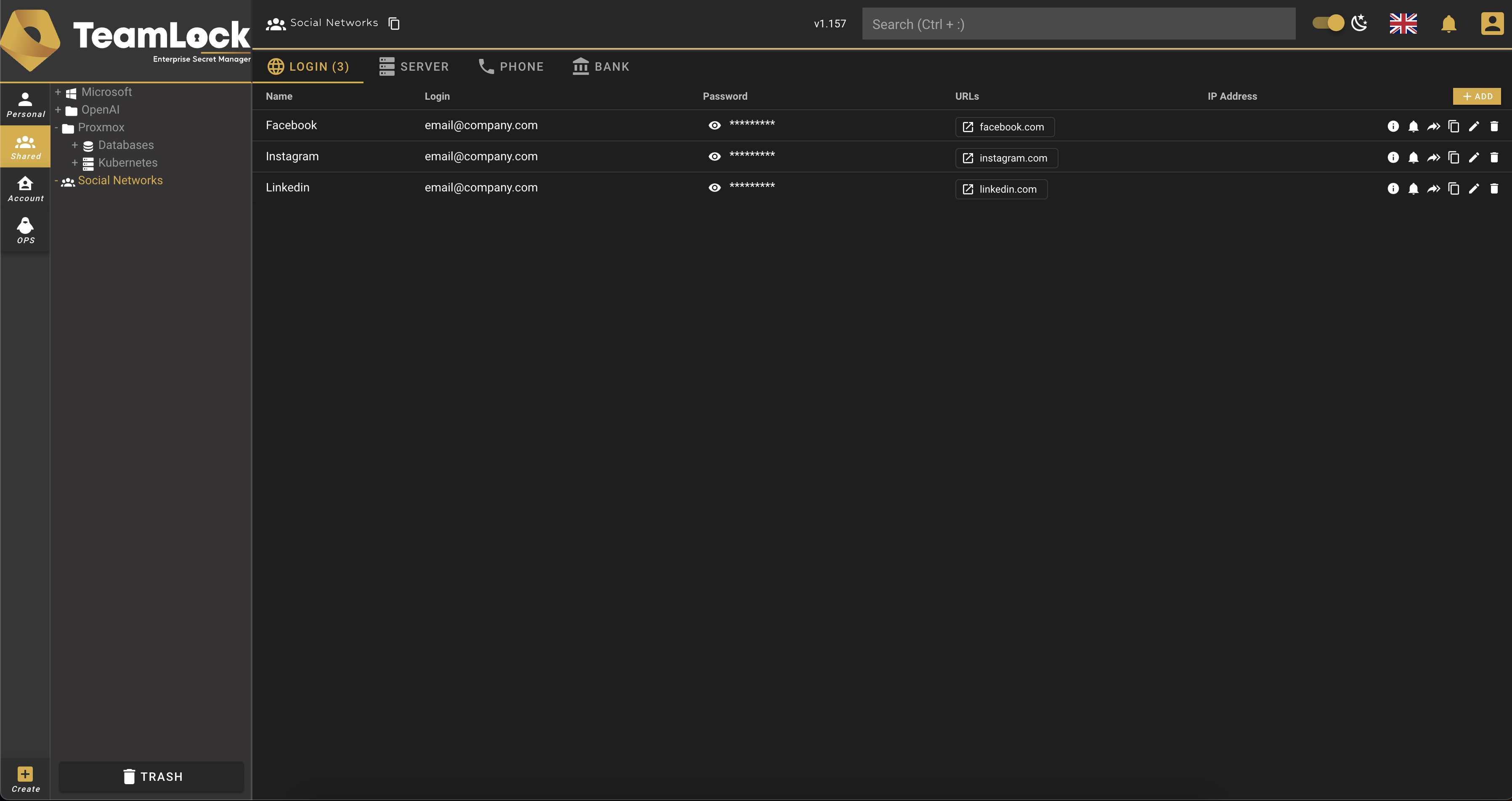 Teamlock - Enterprise Secret Manager
